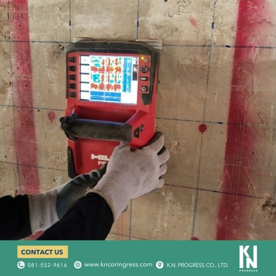 เครื่องสแกนคอนกรีต HILTI FERROSCAN | รับสแกน ตัด เจาะ ผนังคอนกรีต
